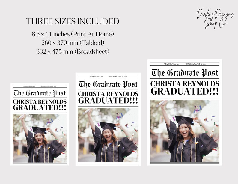 GRADUATE POST Newspaper Template, Graduation, Graduate, Graduation ...