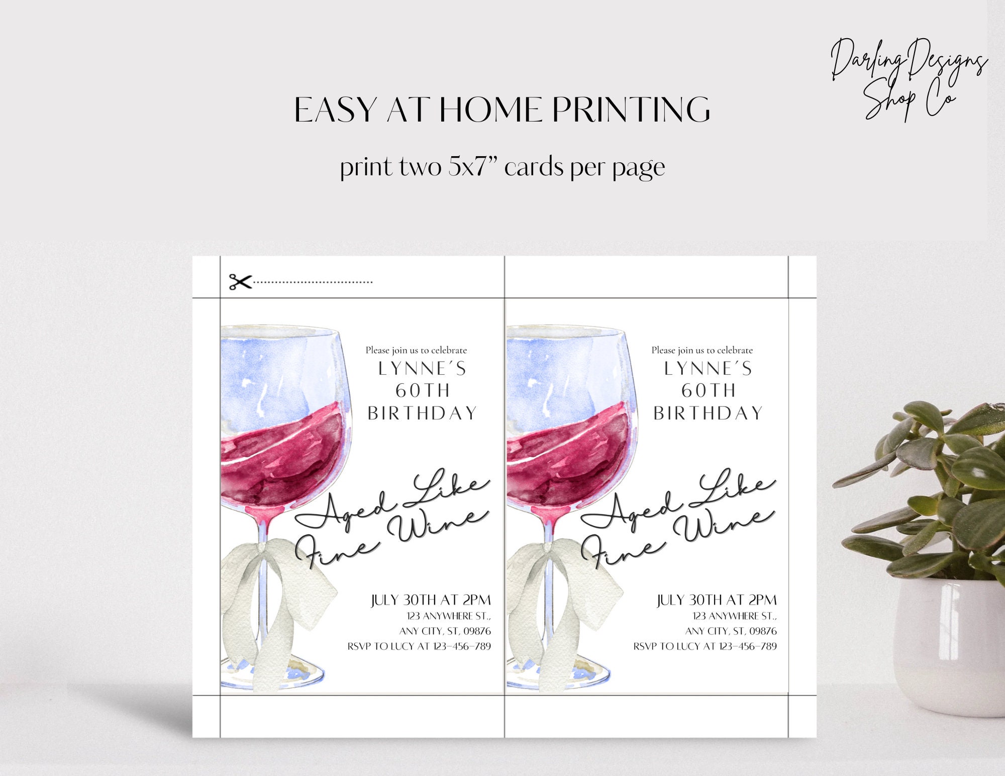 AGED Like FINE WINE Birthday Invitation Template, Adult Birthday ...