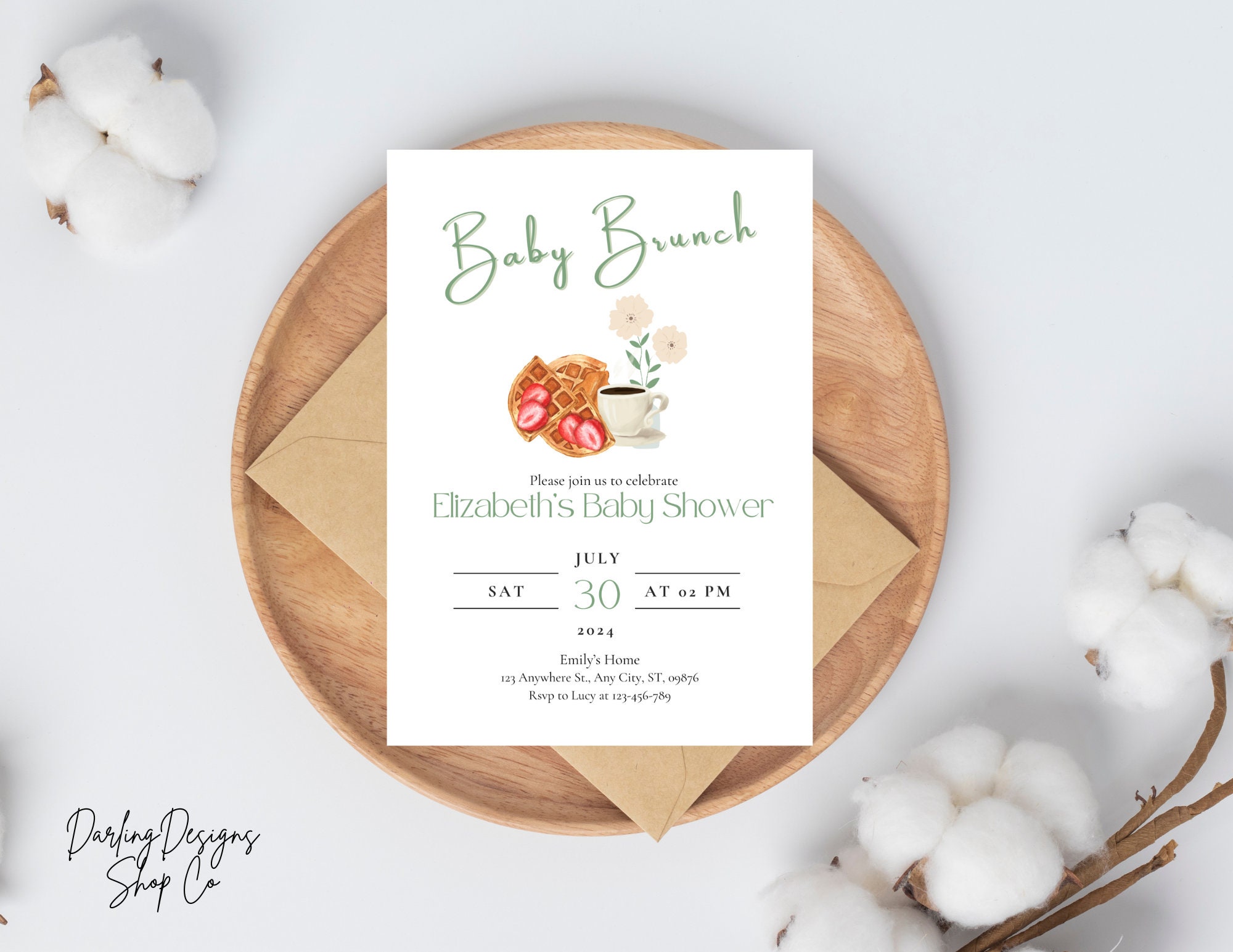 BABY BRUNCH Baby Shower Invitation Template, Bunch Baby Shower ...