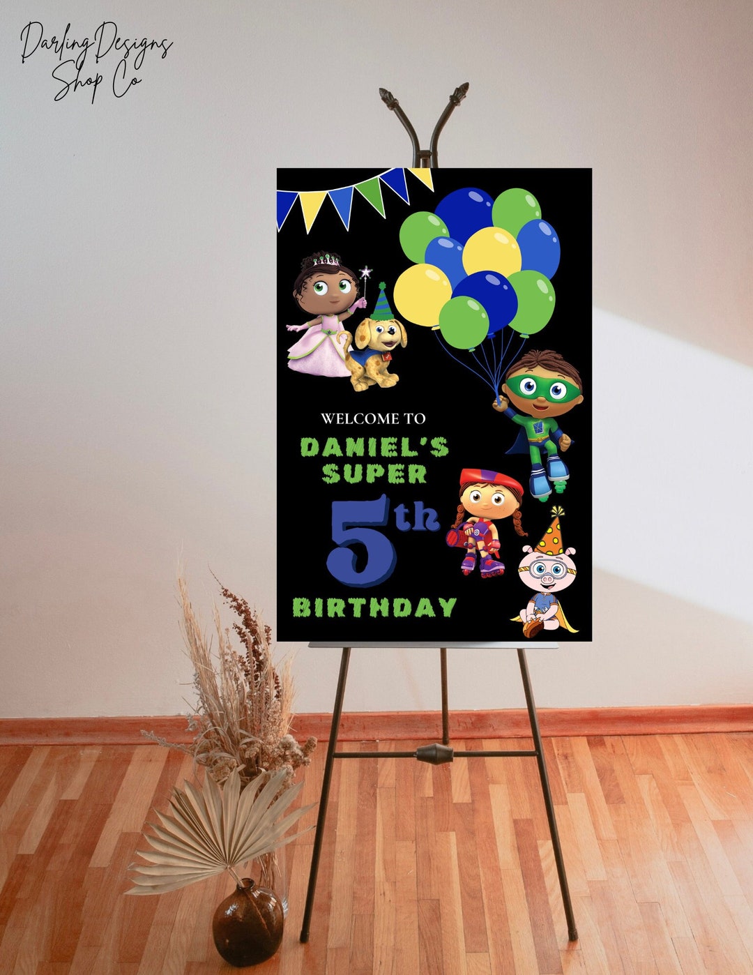 SUPER WHY Birthday Sign Template, Kids Birthday Poster, Super Why ...