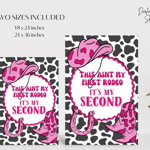 SECOND RODEO Birthday Sign Template, This is My Second Rodeo Birthday ...