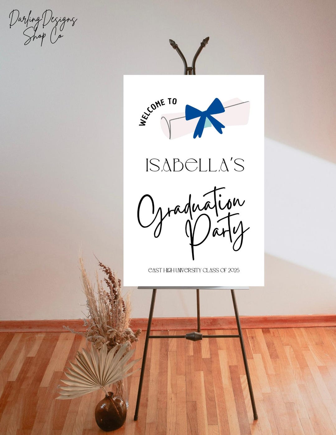DIPLOMA GRADUATION PARTY Welcome Poster Template, Graduate, Graduation ...