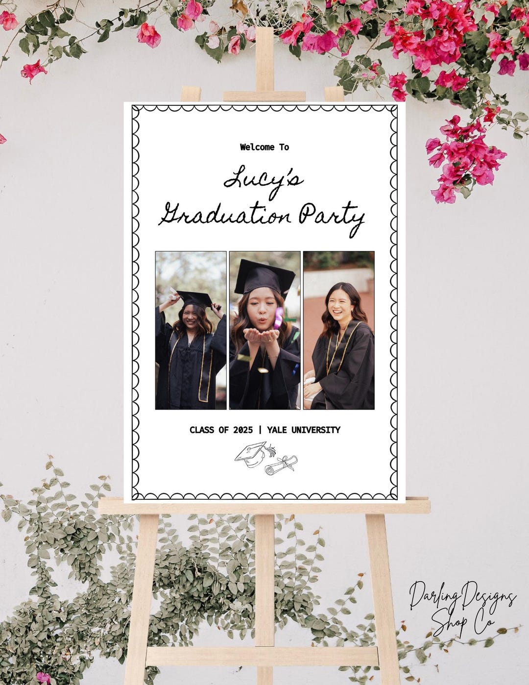 MODERN GRADUATION PARTY Welcome Poster Template, Graduate, Graduation ...