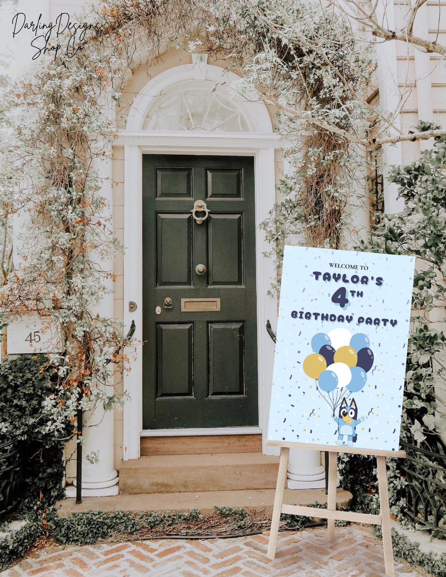 BLUEY Birthday Sign Template, Kids Birthday Poster, Birthday Poster ...