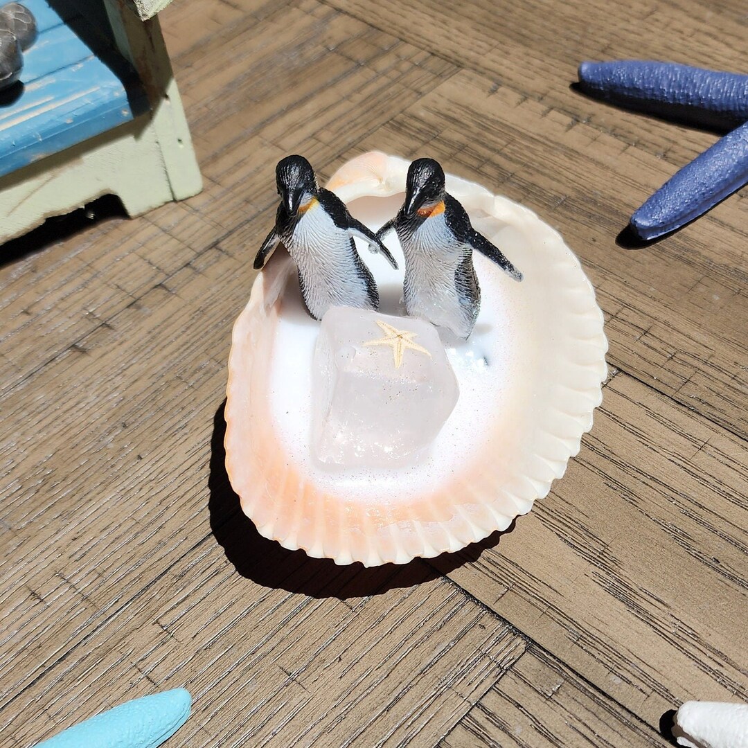 Ocean Resin Art With Penguins and Starfish Decor - Etsy