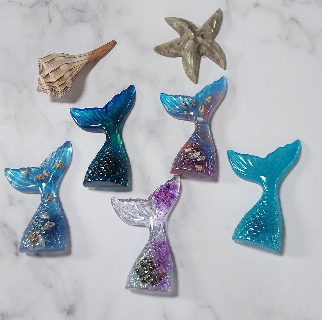 Large Magical Mermaid Tail Resin Magnets for Kitchen, Office, or Ocean ...