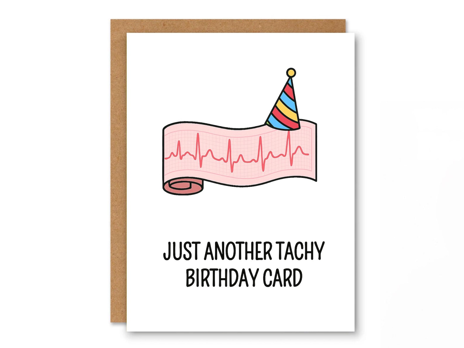 Funny Medical Birthday Card – Just Another Tachy Birthday Card – ECG ...