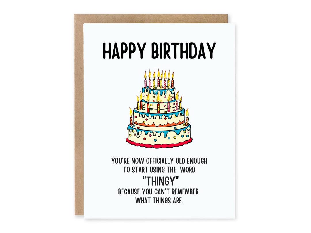 Funny Getting Older Birthday Card, Birthday Card, on the Rocks, 60th ...