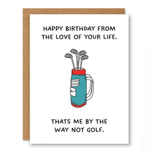 Funny Golf Birthday Card, Gift for Him - Etsy