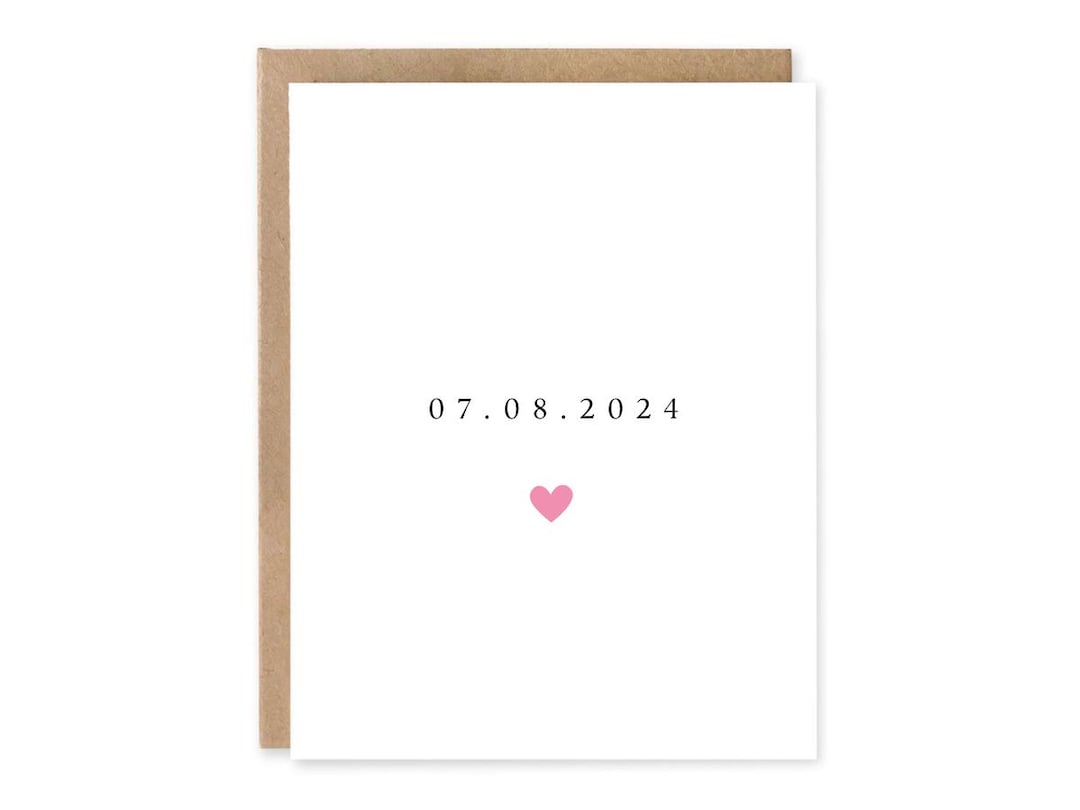 Personalized Anniversary Card | Custom Date, Eco-friendly - Etsy