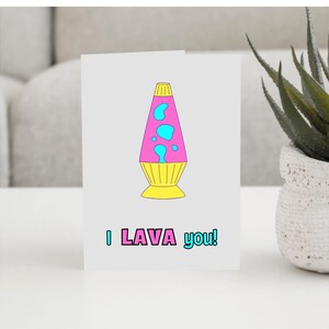 I Lava You, Cute Lava Lamp Birthday Card for Boyfriend, Card for Him ...