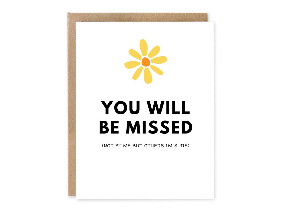 Sarcastic Co-worker Leaving for New Job Card / Funny Coworker Card ...