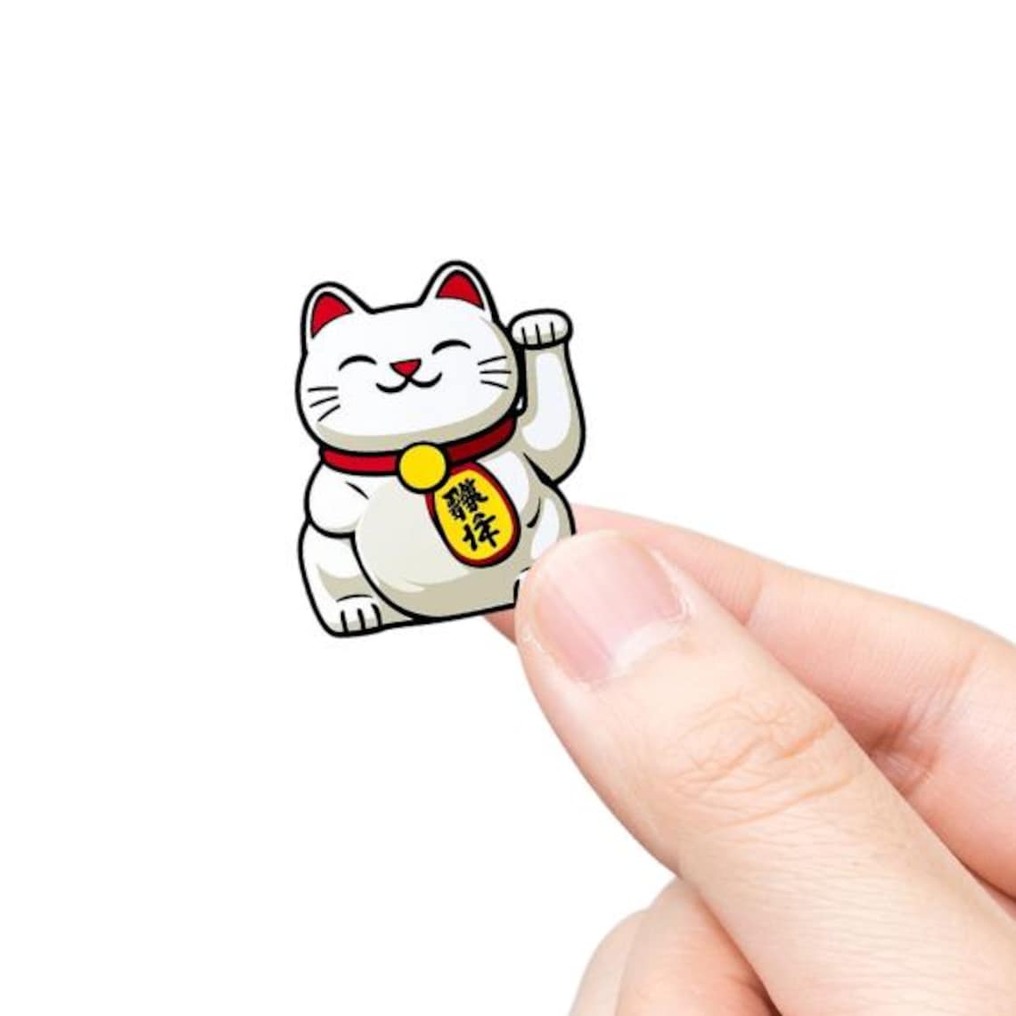 Japanese Lucky Cat Sticker, Maneki Neko Vinyl Decal, Good Luck Cat ...