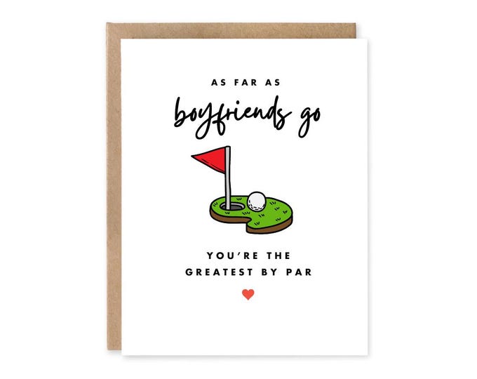 Golf Gift, Golf Card for Boyfriend, as Far as Boyfriends Go You’re the ...