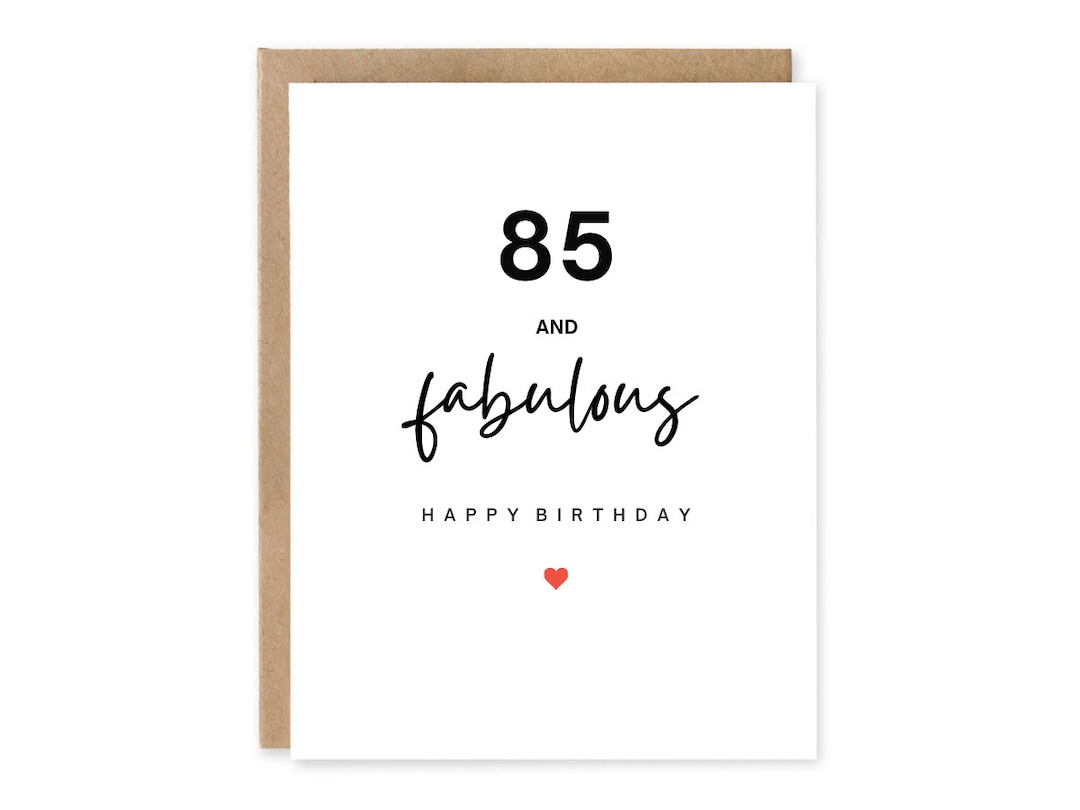 85th Birthday Card, Happy Birthday Custom Card, Customized Happy ...