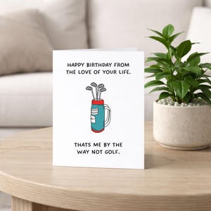 Golf Birthday Card, Golf Gift for Men, Birthday Cards for Him Golf ...