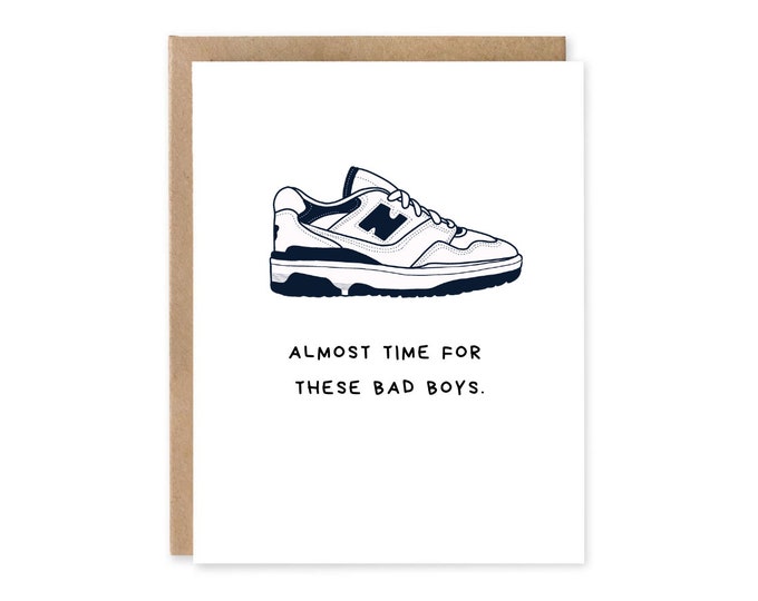 Funny New Balance Card, Father's Day, New Dad Announcement, Birthday ...