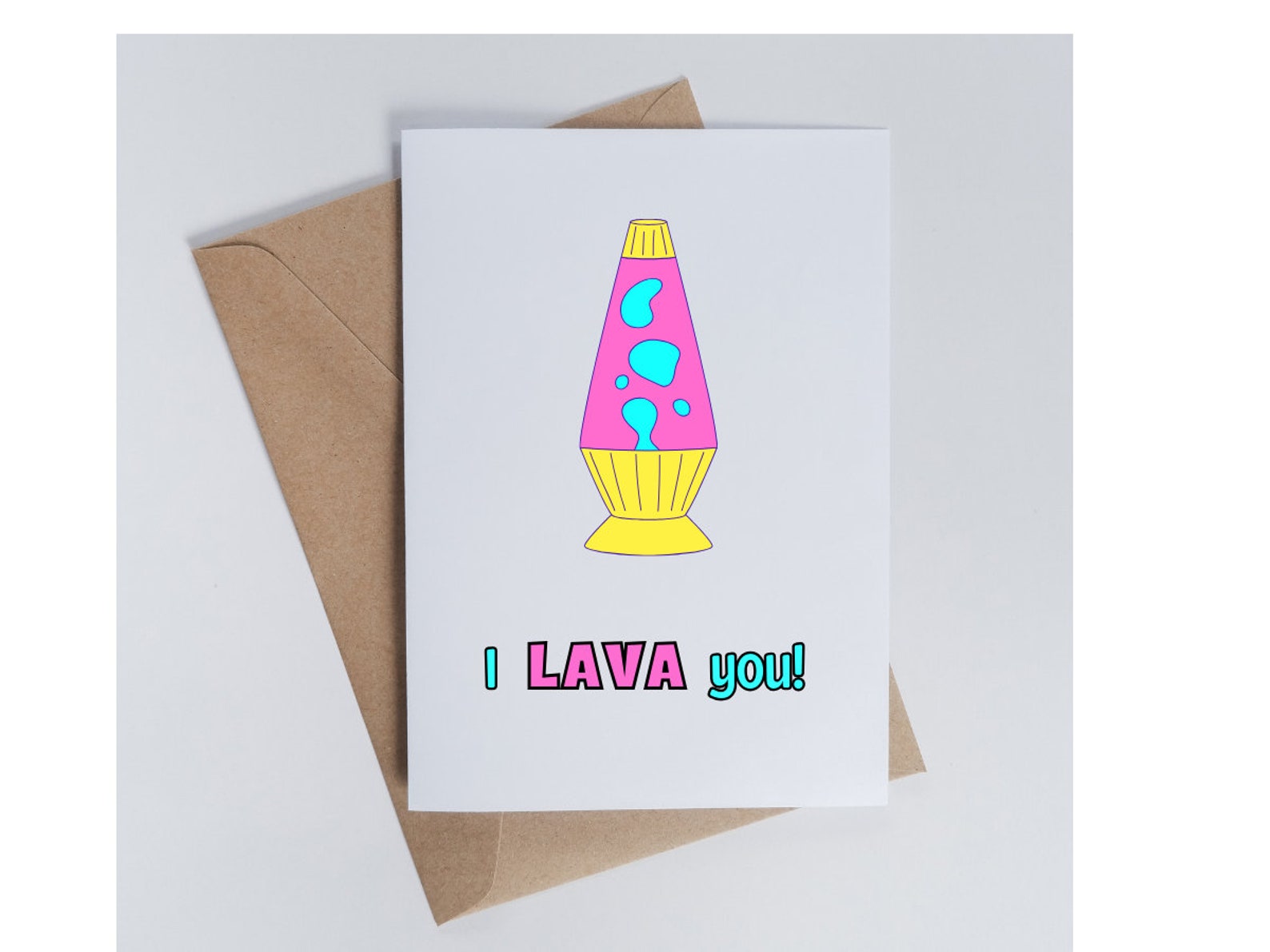 I Lava You, Cute Lava Lamp Birthday Card for Boyfriend, Card for Him ...