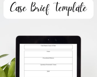 Case Brief Template - Etsy