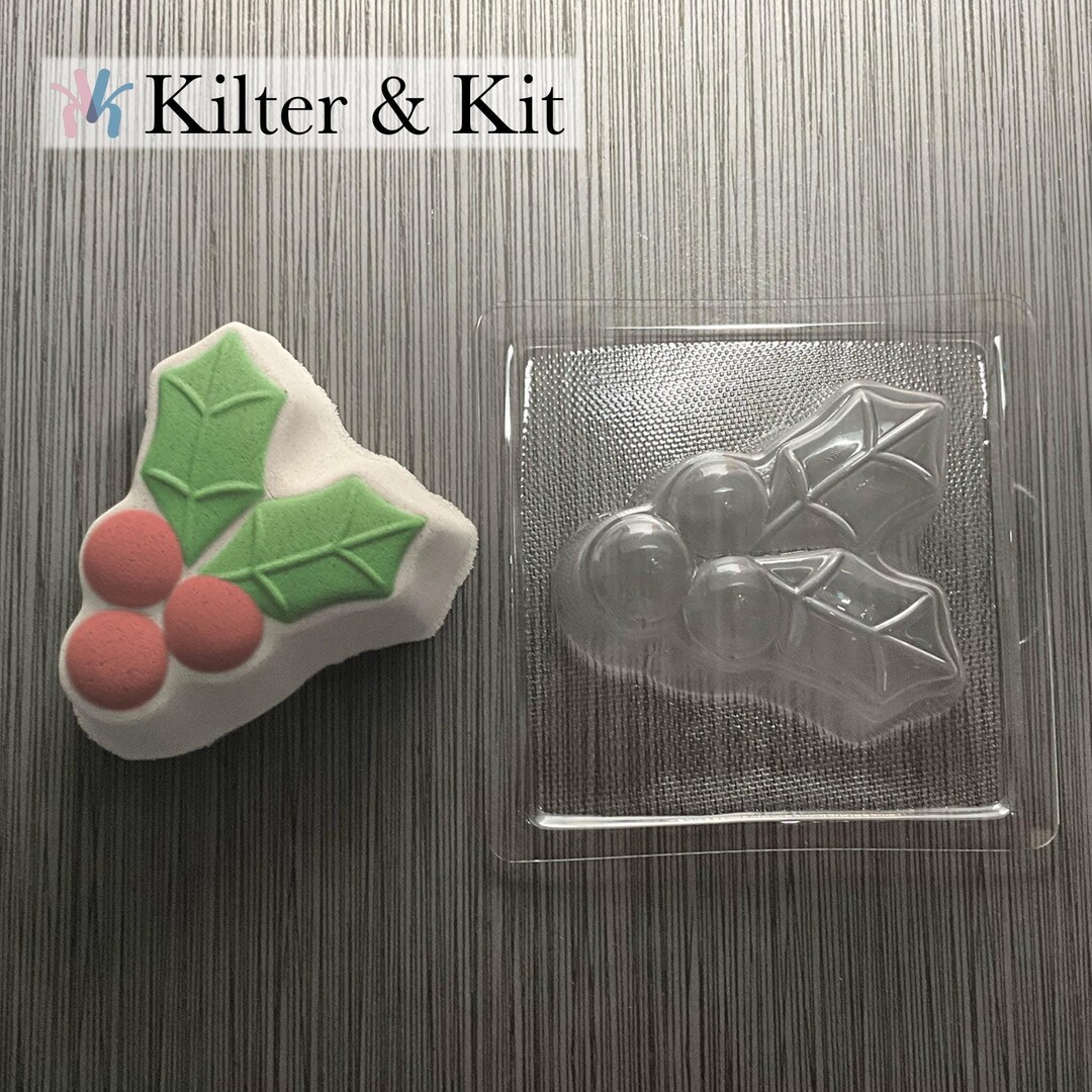 Holly Mold | Bath Bomb Mold | Plastic Mold | Soap Mold | Craft Mold ...