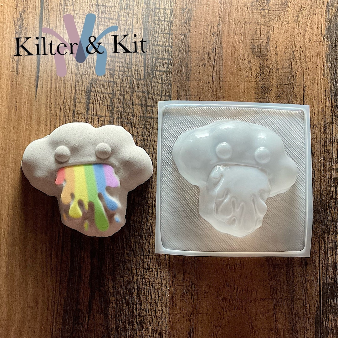 Rainbow Cloud Mold | Bath Bomb Mold | Plastic Mold | Soap Mold | Craft ...