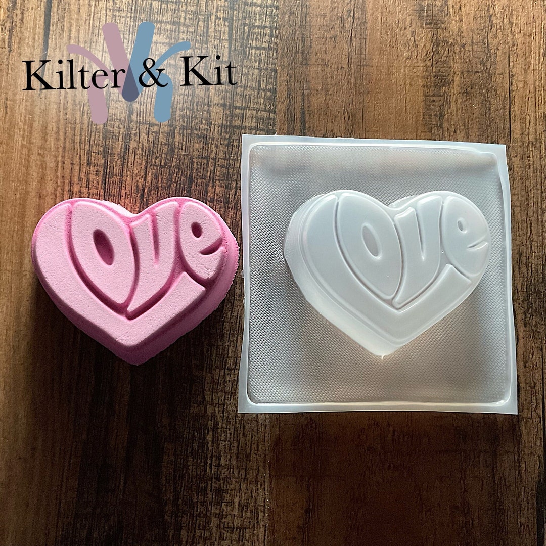 Love Heart Mold Bath Bomb Mold Plastic Mold Soap Mold Craft Mold Candle ...