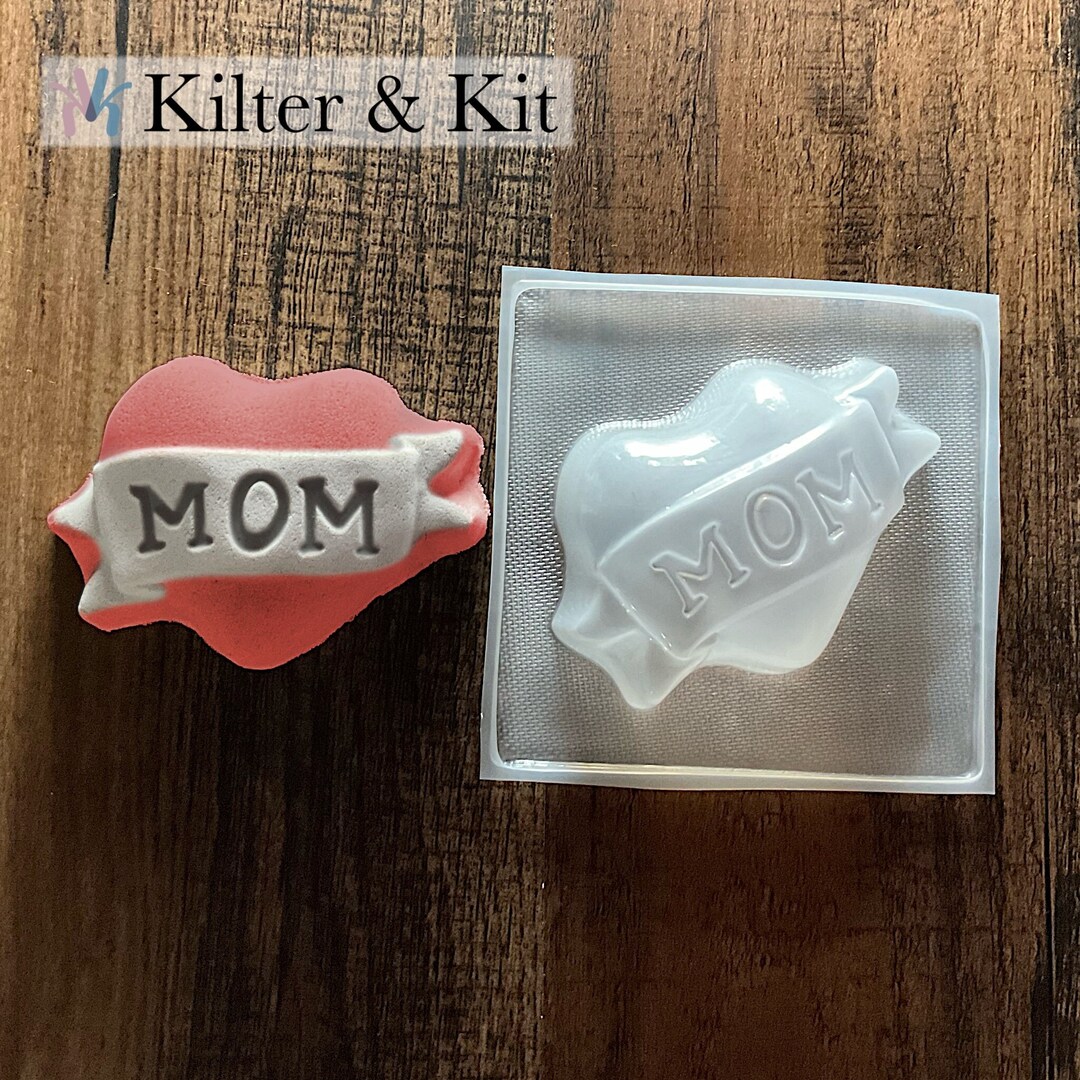Mom Heart Mold | Bath Bomb Mold | Plastic Mold | Soap Mold | Craft Mold ...