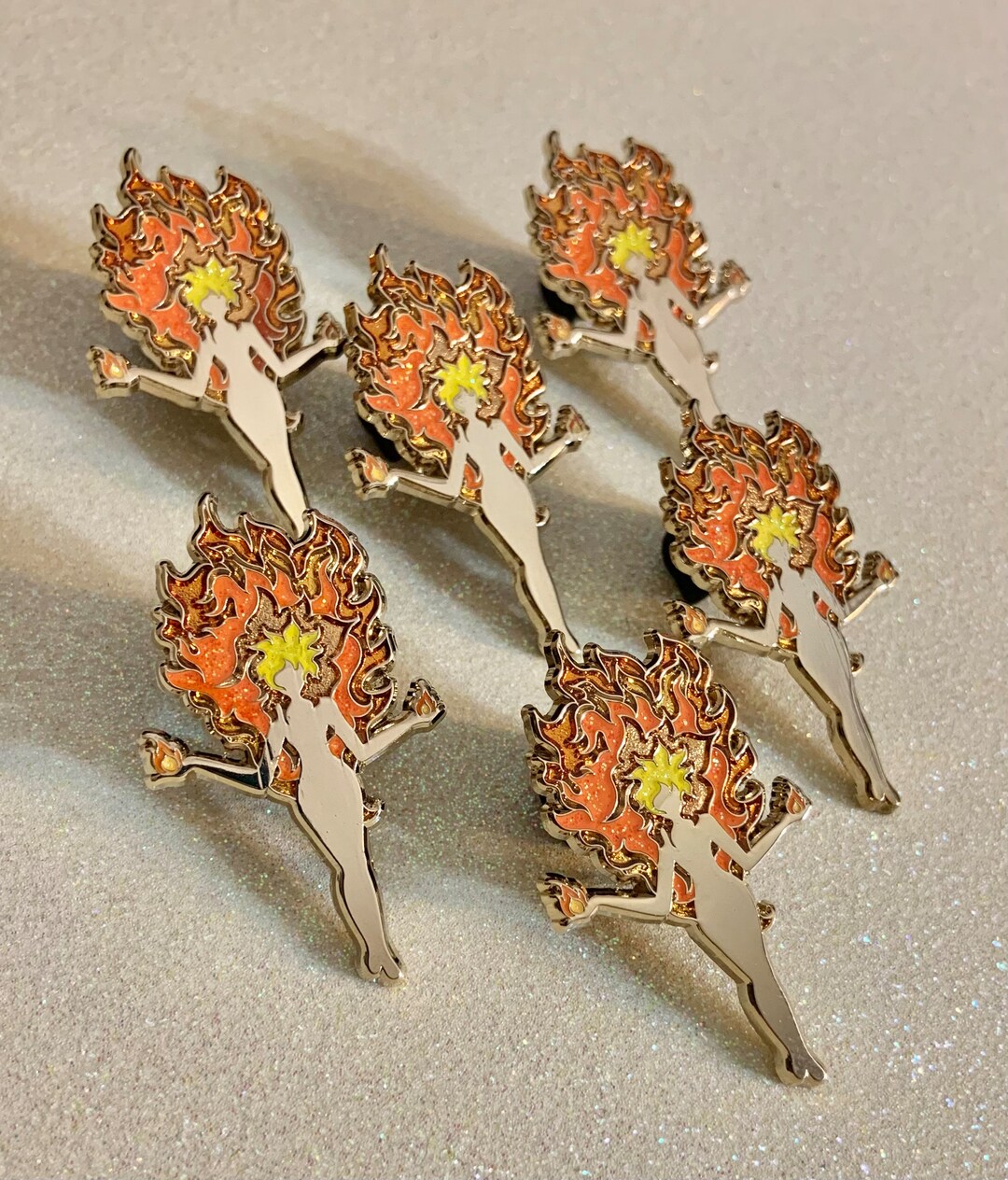 Fire Element Spirit Goddess Divine Feminine Pin - Etsy