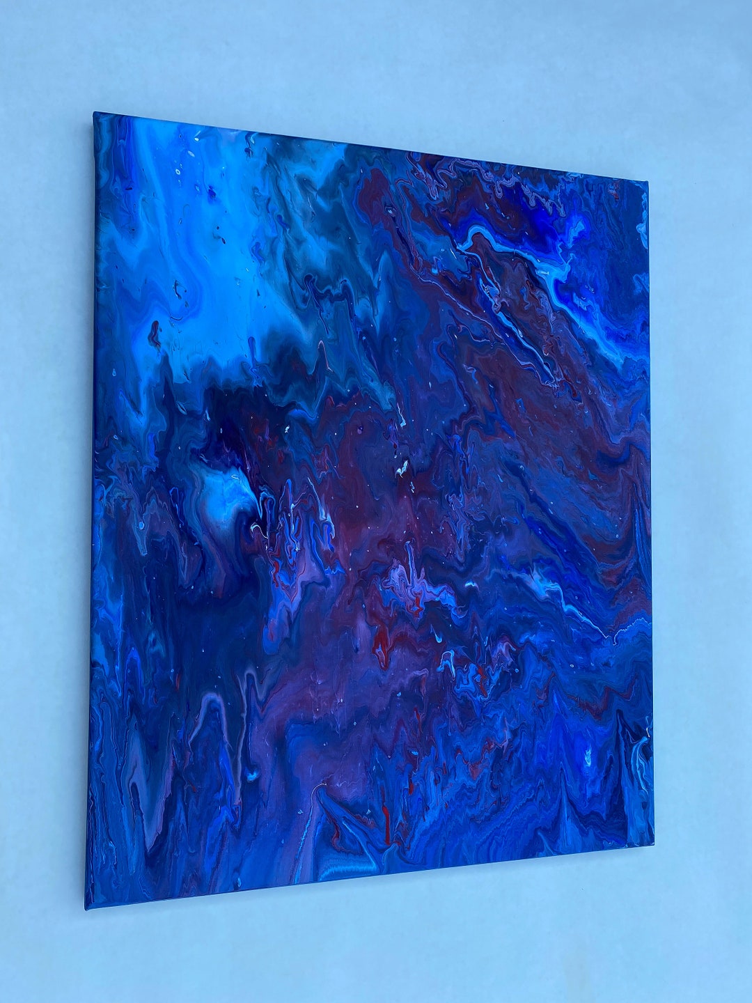 Blue Rush *acrylic Pour* - Etsy