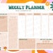 Cute Retro Printable Weekly Planner, Weekly Overview, Weekly Goals, M-F ...
