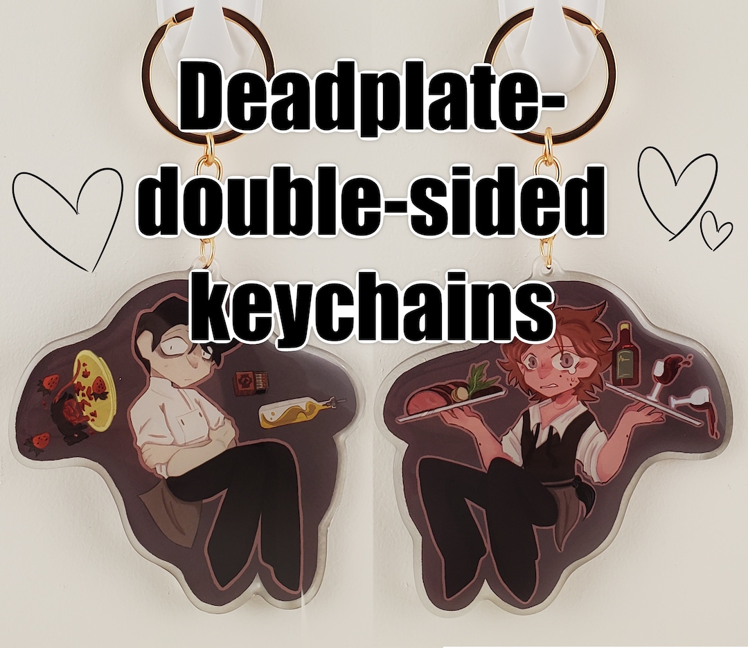 Deadplate- Double-sided Acrylic Keychain- Vincent and Rody - Etsy