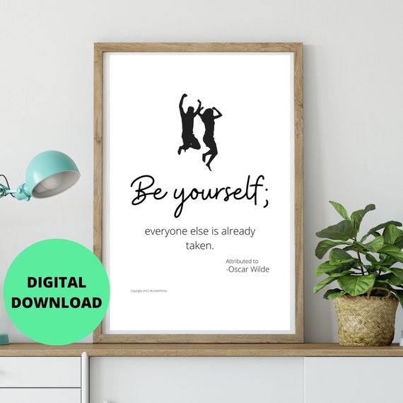OSCAR WILDE Quote Printable Art Individuality Wall Art - Etsy