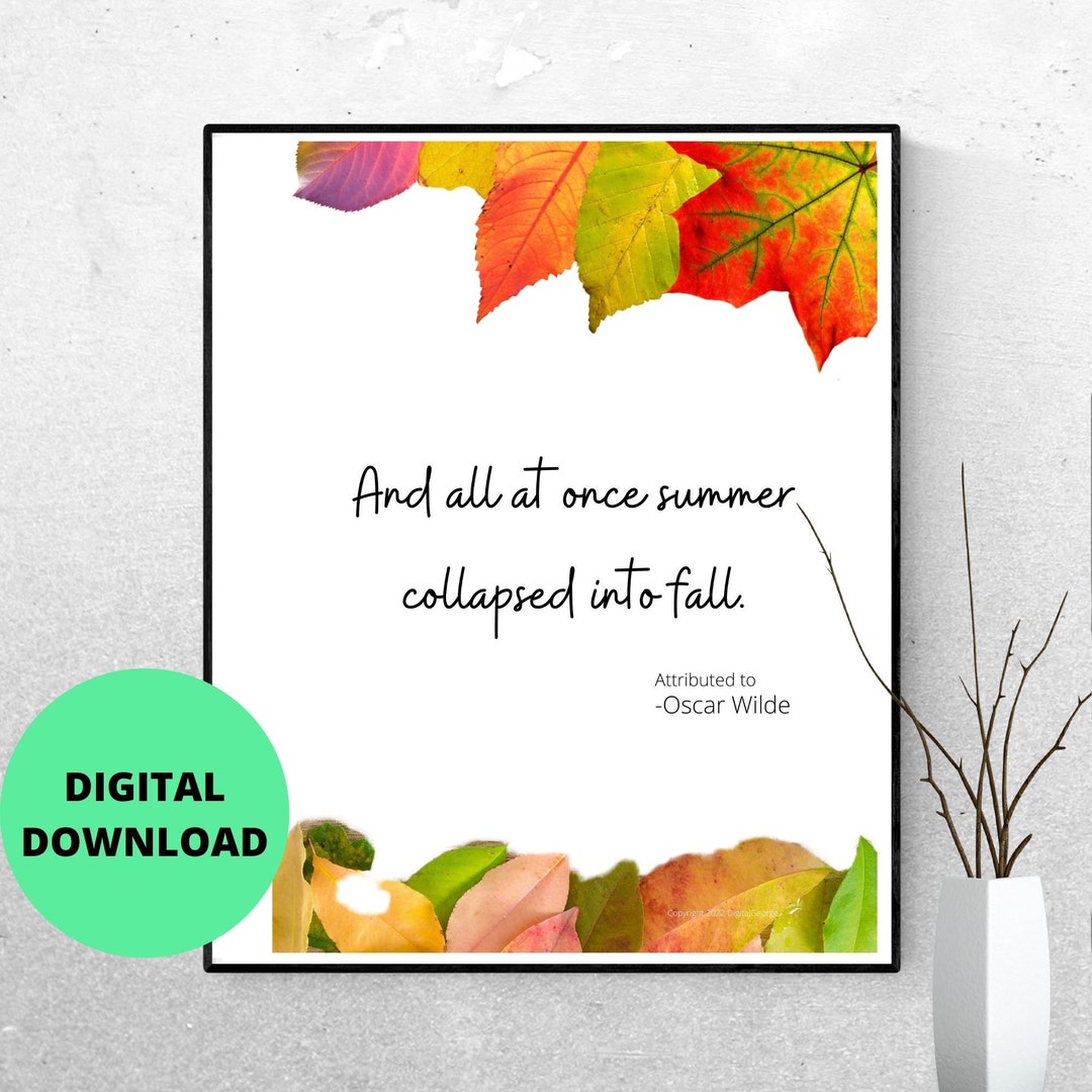 OSCAR WILDE Quote Printable Art Book Wall Art Digital - Etsy