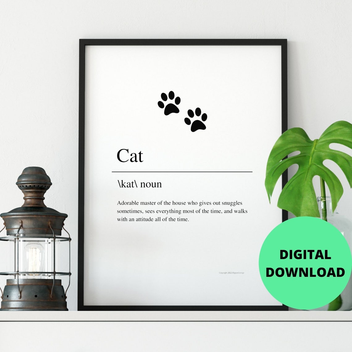 Cat Definition Print Cat Definition Wall Art Print Cat Lover - Etsy