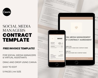 Social Media Manager Contract Template, Client Service Contract ...
