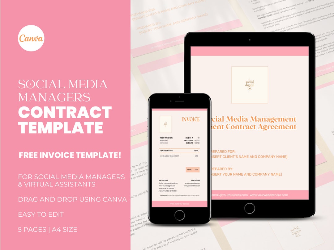 Freelance Social Media Manager Contract Template | Social Media ...