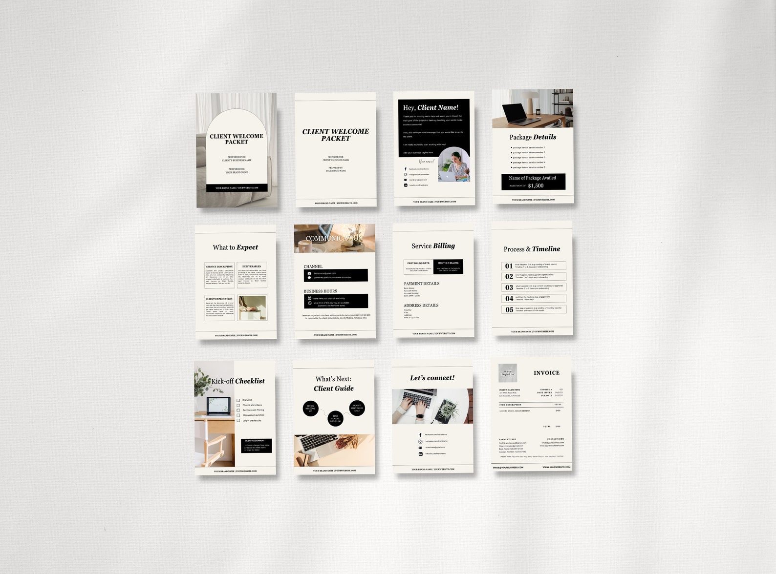 New Client Onboarding Welcome Packet for Social Media Manager, Canva ...