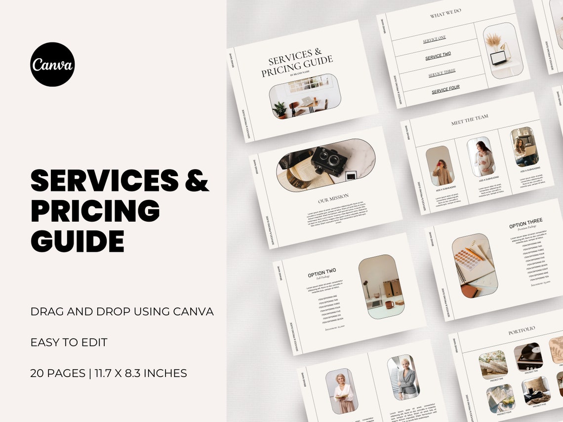 Services and Pricing Guide Template Welcome Guide Template - Etsy
