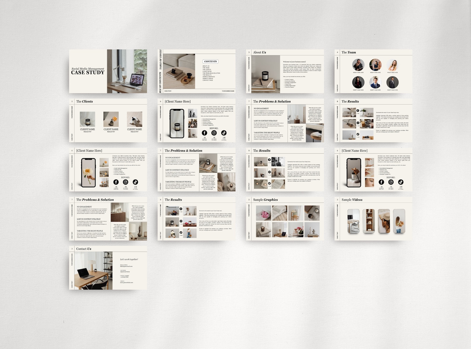 Case Study Template for Social Media Managers, Freelancers, Virtual ...