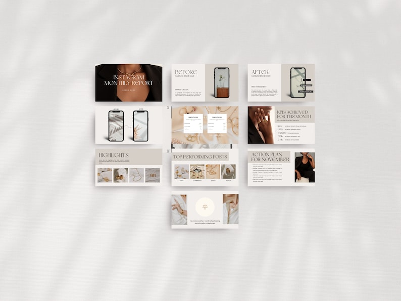 Instagram Analytics Report Template | Instagram Performance Report ...