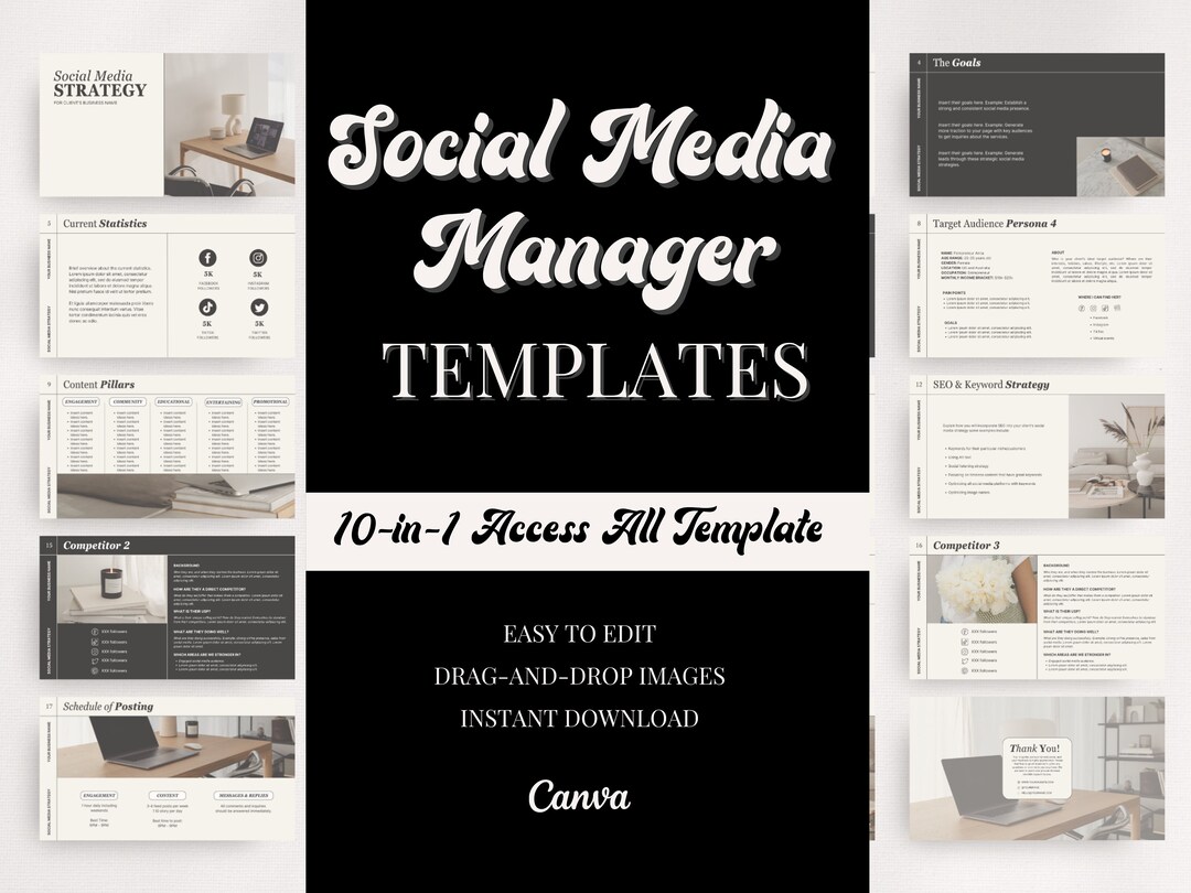 10 in 1 Social Media Manager Starter Kit Social Media Management ...