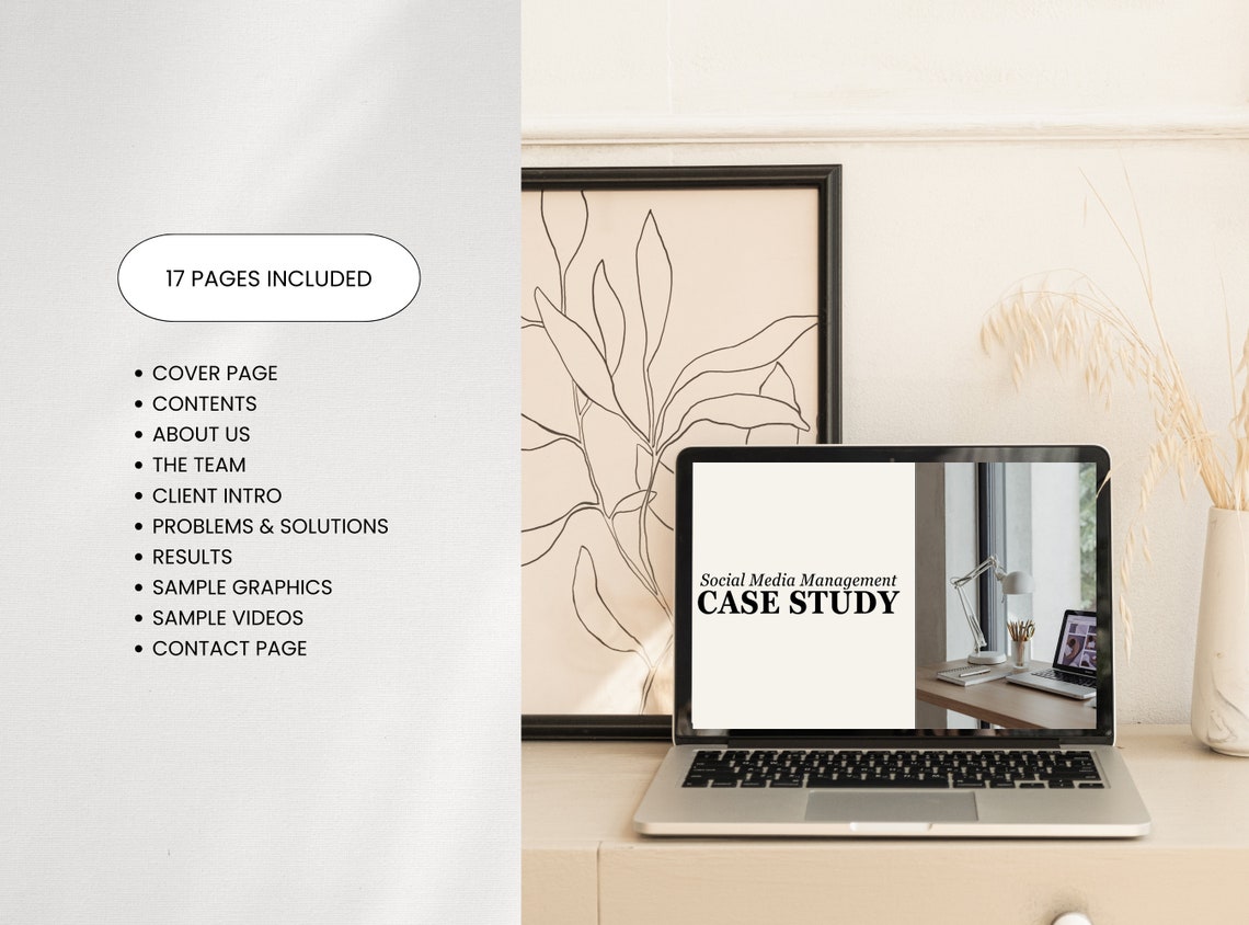 Case Study Template for Social Media Managers, Freelancers, Virtual ...