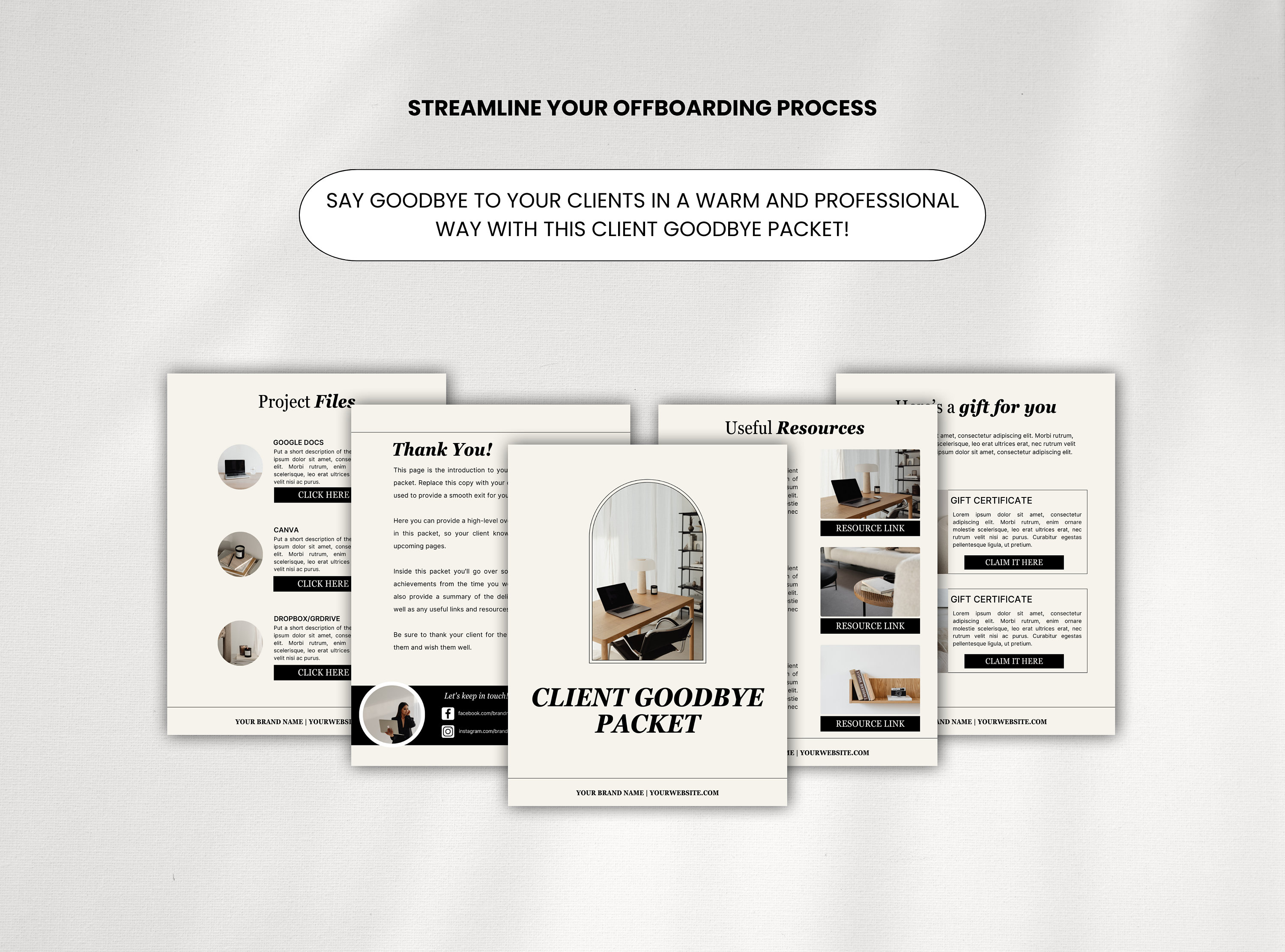Client Offboarding Canva Template, Client Goodbye Packet, Client Exit ...