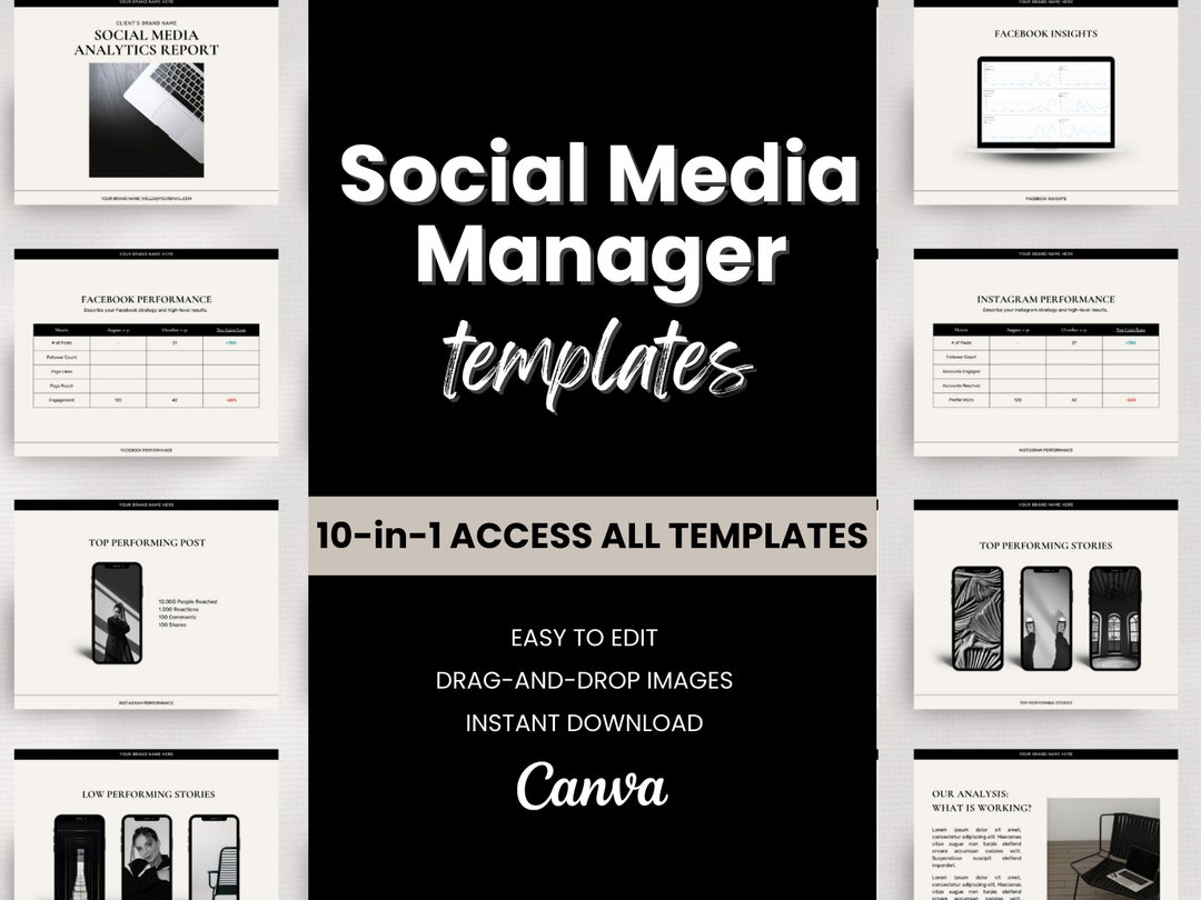 10 in 1 Social Media Manager Starter Kit Social Media Management ...
