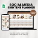 Social Media Content Calendar Planner Template Instagram Content Plan ...