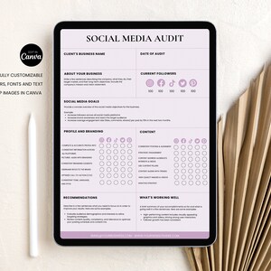 Social Media Audit Template for Social Media Managers | Client ...