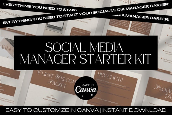 Social Media Manager Starter Kit Social Media Manager Bundle - Etsy