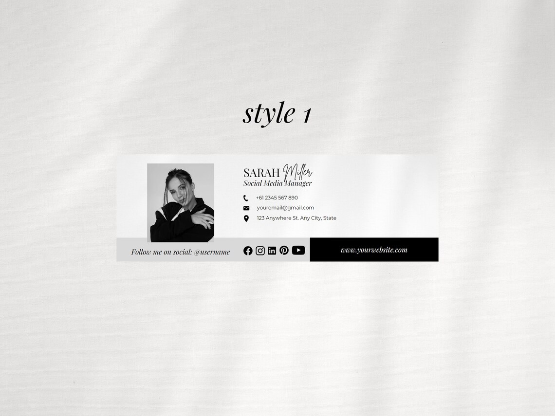 Email Signature Template Bundle Custom Signature Design - Etsy