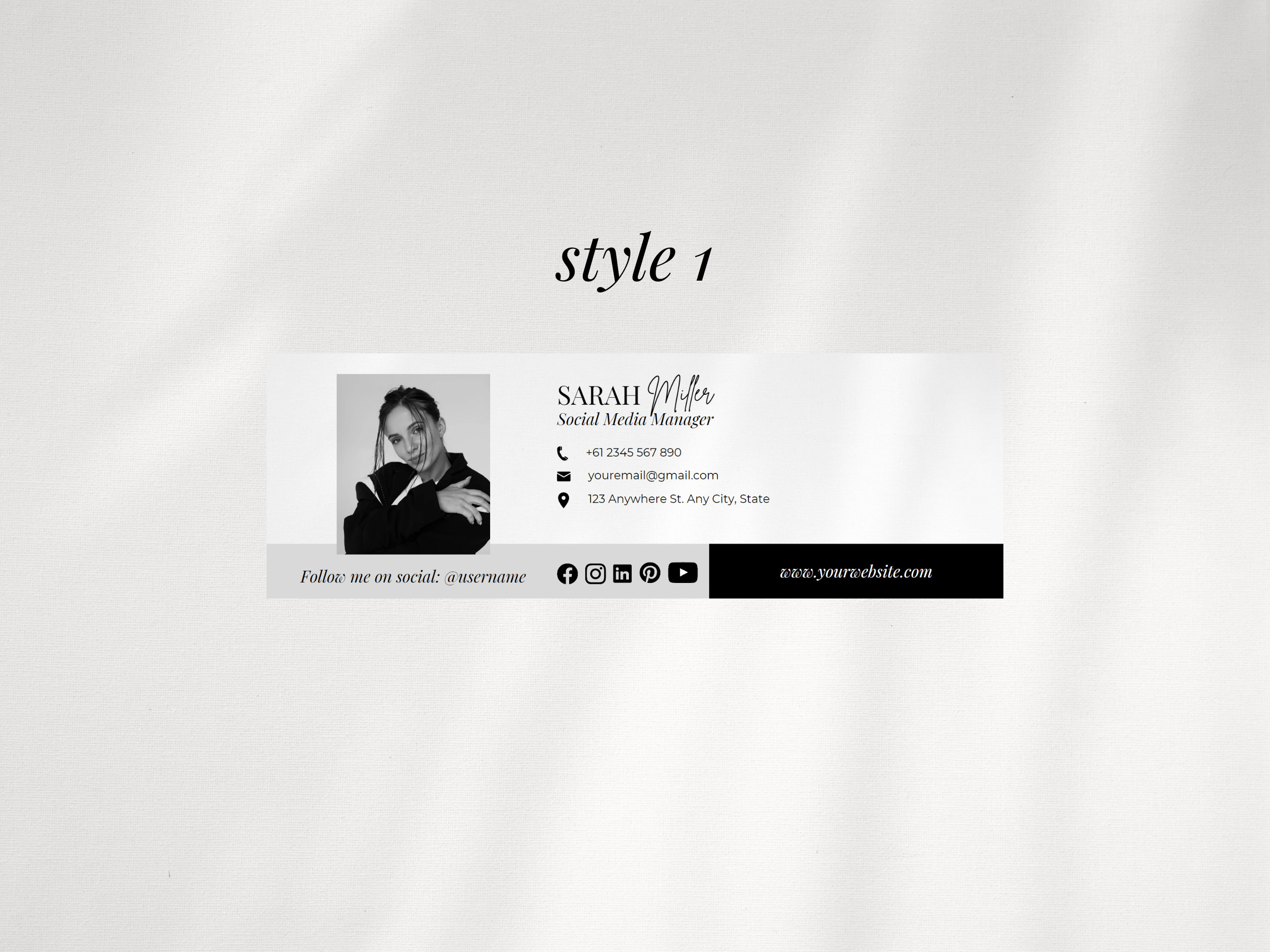 Email Signature Template Bundle, Custom Signature Design, Digital ...