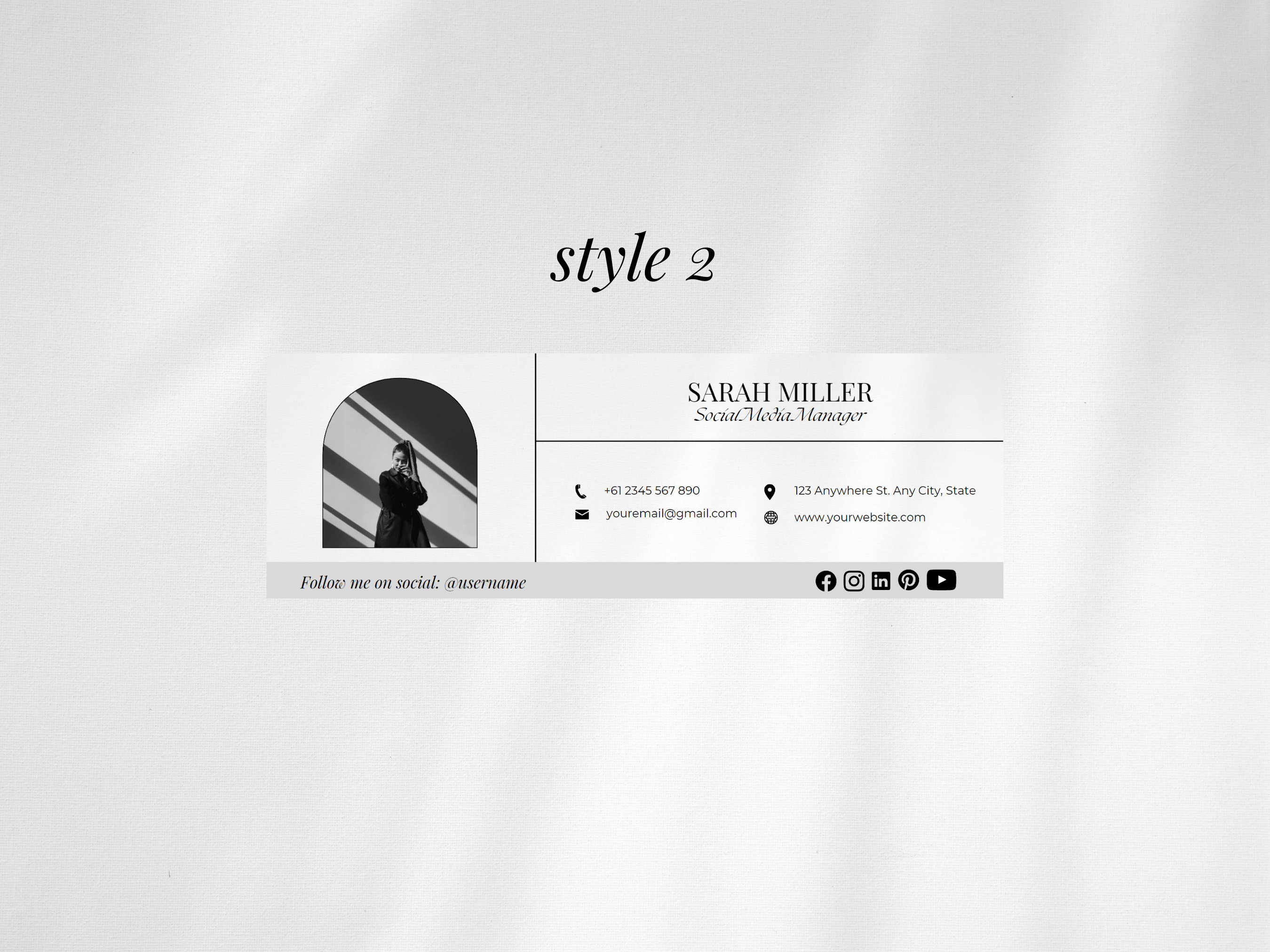 Email Signature Template Bundle, Custom Signature Design, Digital ...